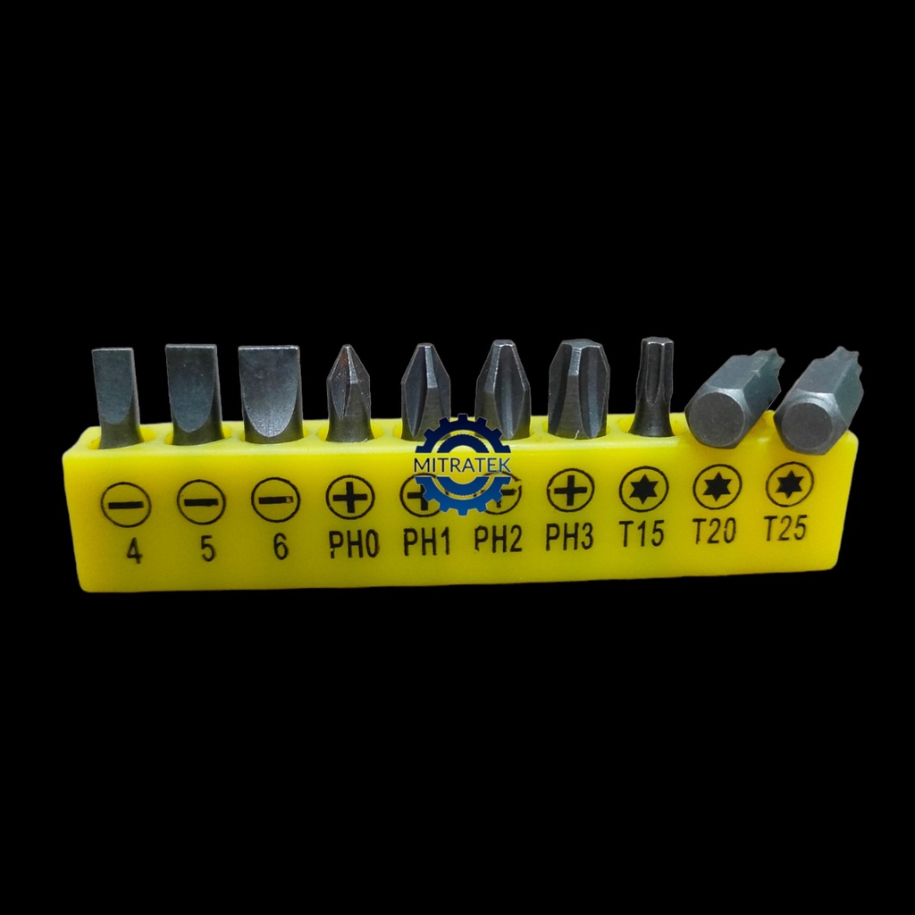 Jual Mata Obeng Listrik Screwdriver Set 10 Pcs | Shopee Indonesia