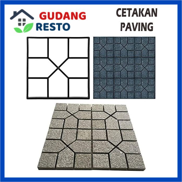 Jual DIY CETAKAN PAVING BLOCK CETAKAN SEMEN MOLD JALAN TERAS TAMAN ...