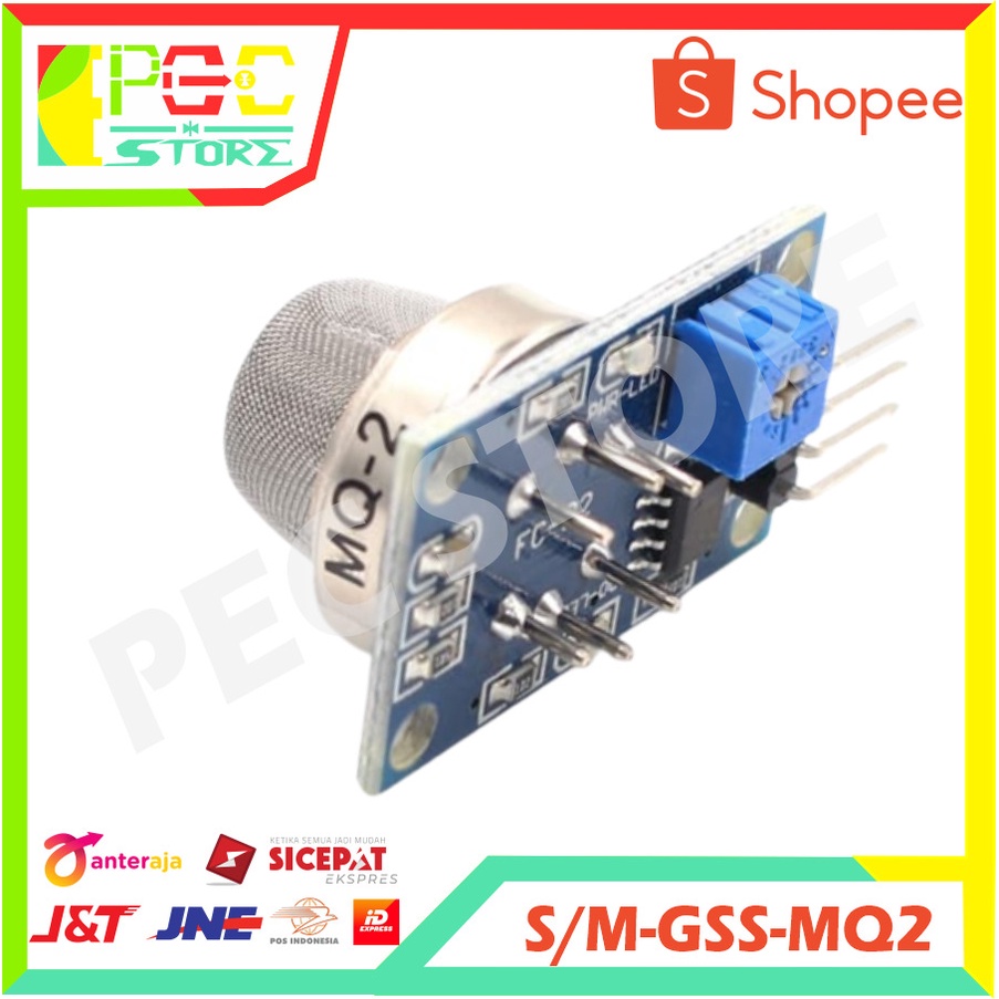 Jual MQ-2 LPG BUTANE METHANE GAS SMOKE SENSOR MODULE FOR ARDUINO | Shopee Indonesia