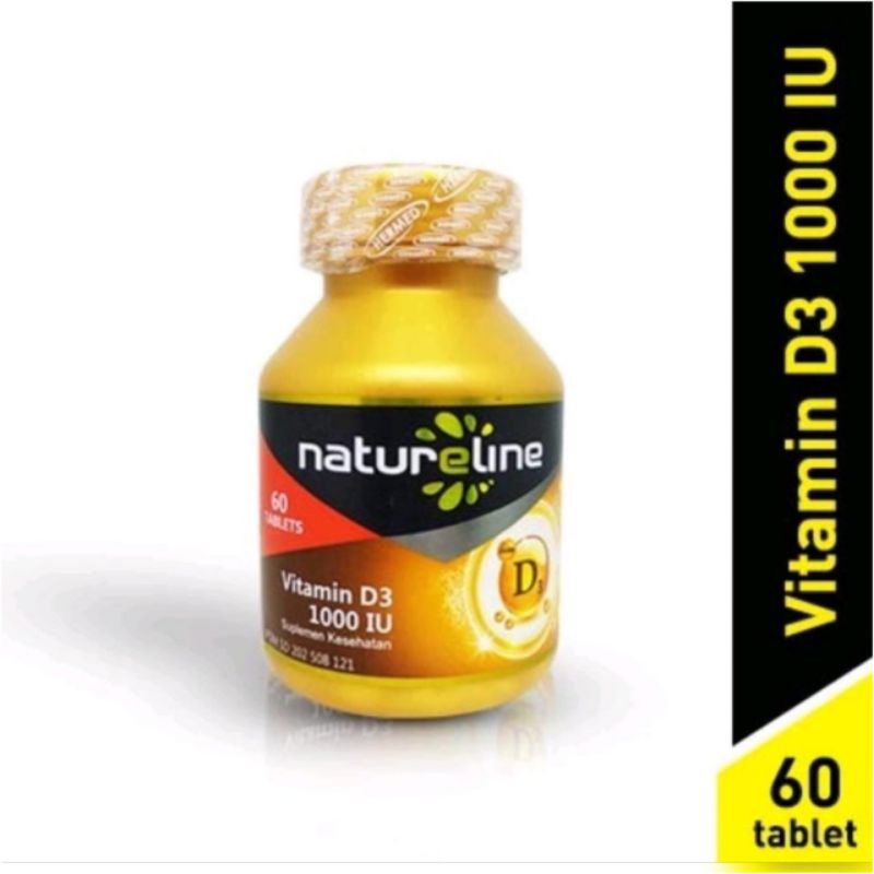 Jual Natureline Vitamin D3 1000 IU isi 60 tablets | Shopee Indonesia