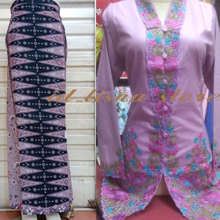 Jual Set Kebaya Encim Modern//Kebaya Encim Model Lengan Panjang ...