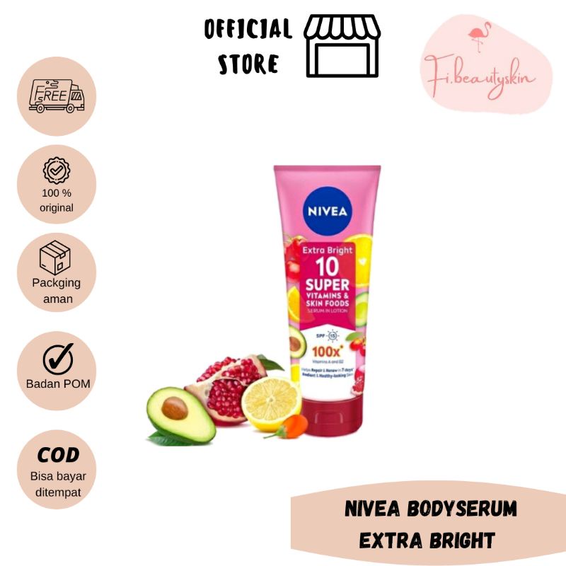 Jual Nivea Bodyserum Extra Bright 100x Super Vitamin | Shopee Indonesia