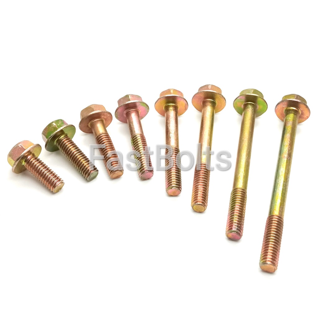 Jual Baut Flange Kuning M 6x70 Kunci 10 Panjang 7cm | Shopee Indonesia