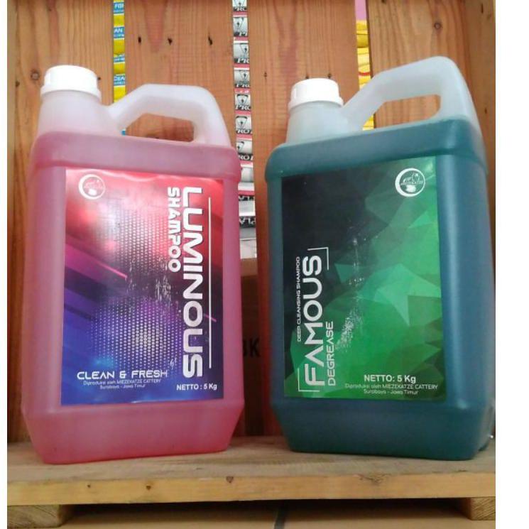 Jual Ready Stok Shampo kucing Luminous dan Degreaser Famous 1 liter | Shopee Indonesia