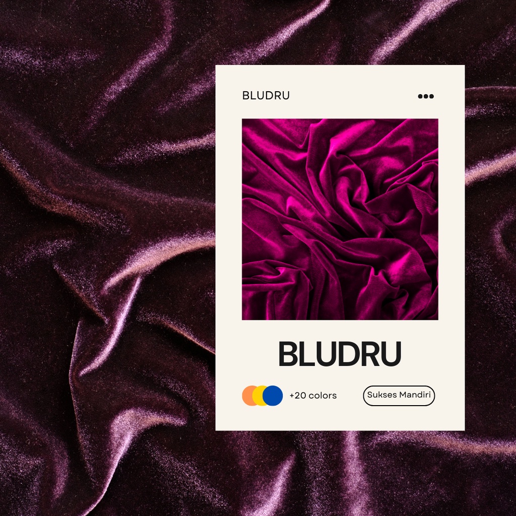 Jual KAIN BELUDRU VELVET BLUDRU KARET STRETCH ELASTIS | Lebar bahan 150 ...