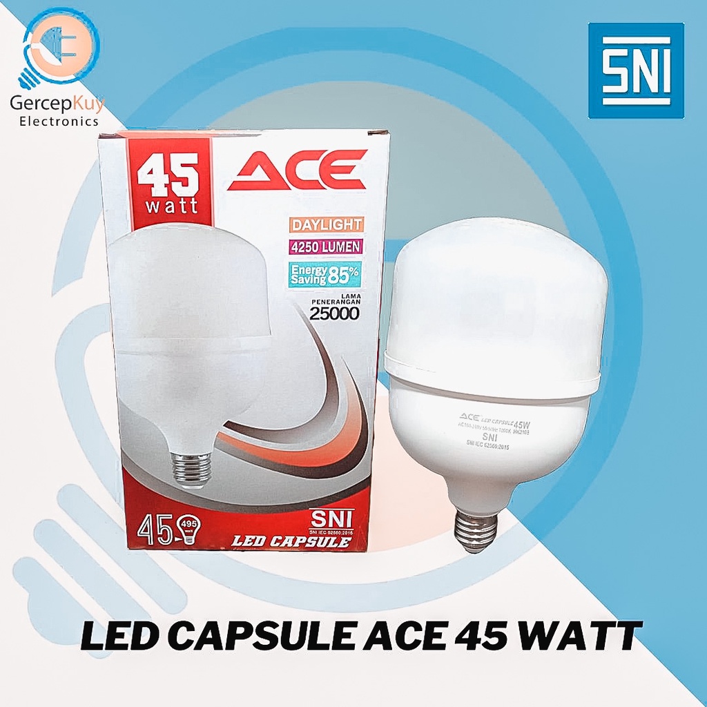 Jual Lampu LED Capsule ACE 45 Watt Putih E27 | Shopee Indonesia