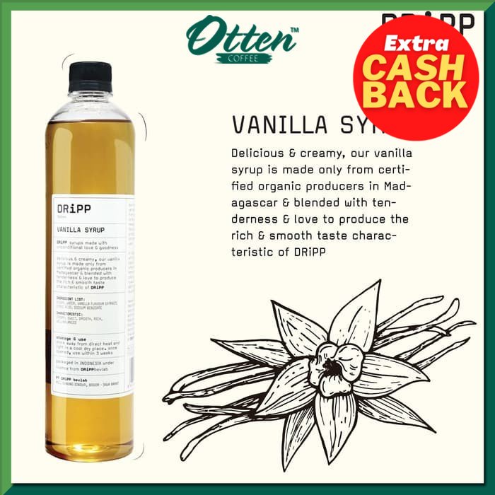 Jual DRiPP Vanilla Flavour Syrup 760 ML - Sirup Minuman Rasa Vanila ...