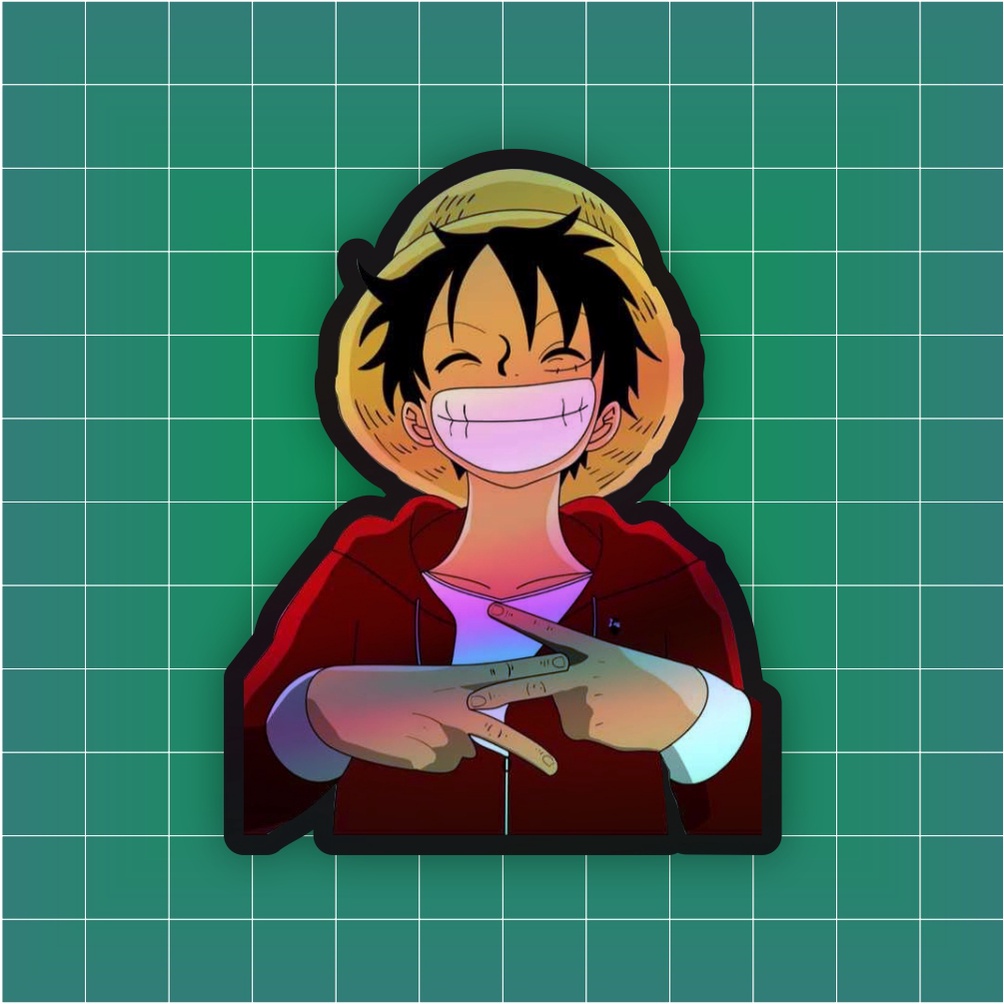 Jual Sticker One Piece Monkey D.Luffy Sticker case hp ukuran 7 cm ...