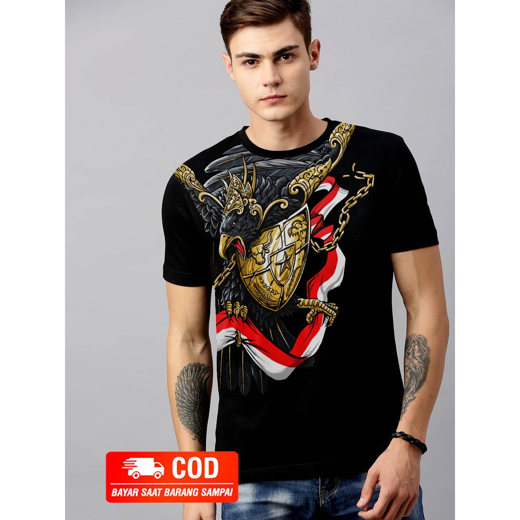 Jual Kaos Motif Garuda / Kaos Pria Dewasa / Kaos Distro Pria | Shopee ...