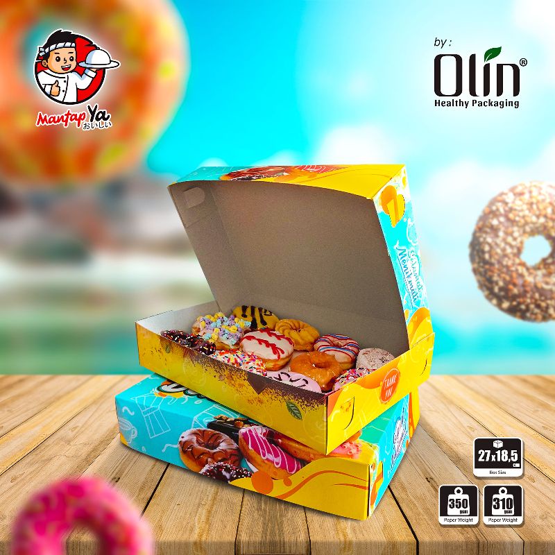 Jual DUS DONAT MERK OLIN ISI 12 | Shopee Indonesia