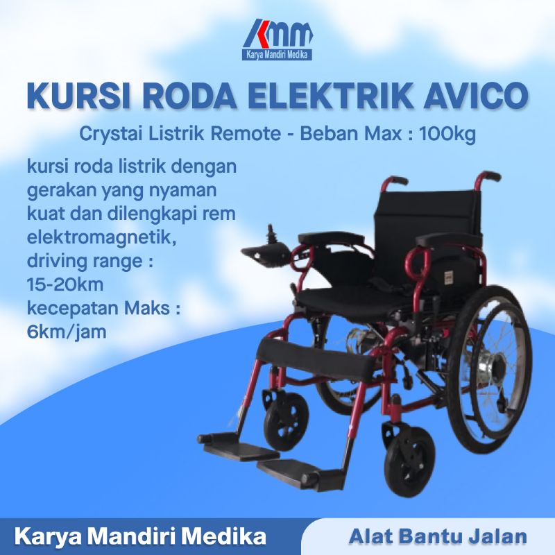 Jual Kursi Roda Electrik Crystal Avico / Kursi Roda Listrik Nyaman ...