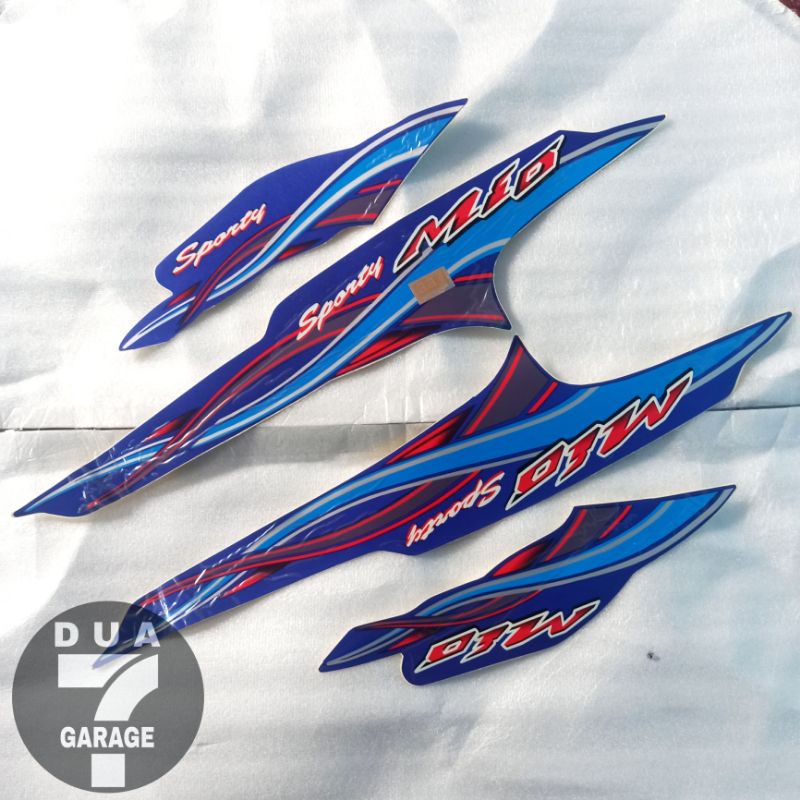 Jual sticker stiker striping graphic list gambar yamaha mio sporty biru ...