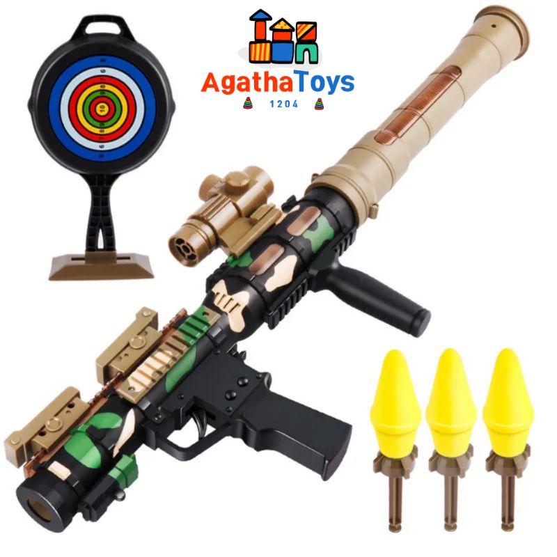 Jual Minana Anak Bazoka Basoka Rocket Gun Pistol Pistolan Peluru Bullet ...