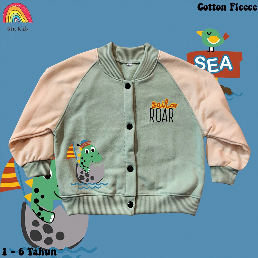 Jual Varsity Jacket Baseball Anak Ula Kids 1 - 6 Tahun Sailor Roar ...