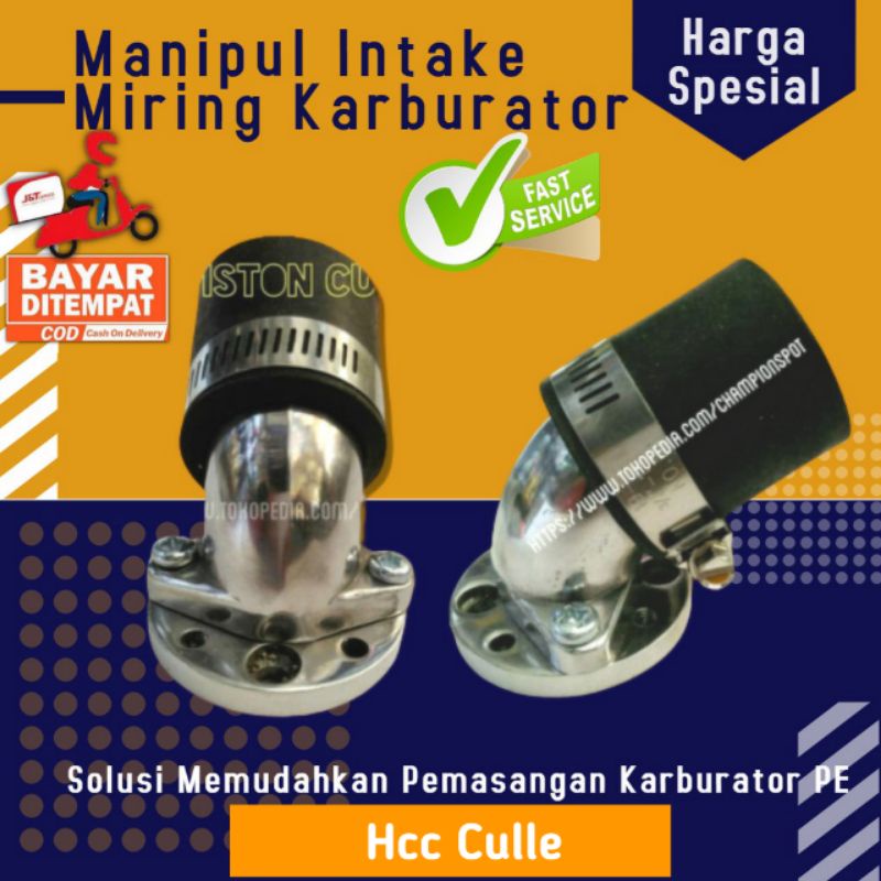 Jual Manipul intake miring karburator PE 24 PE 26 PE 28 motor/ intake karbu/manipul | Shopee ...