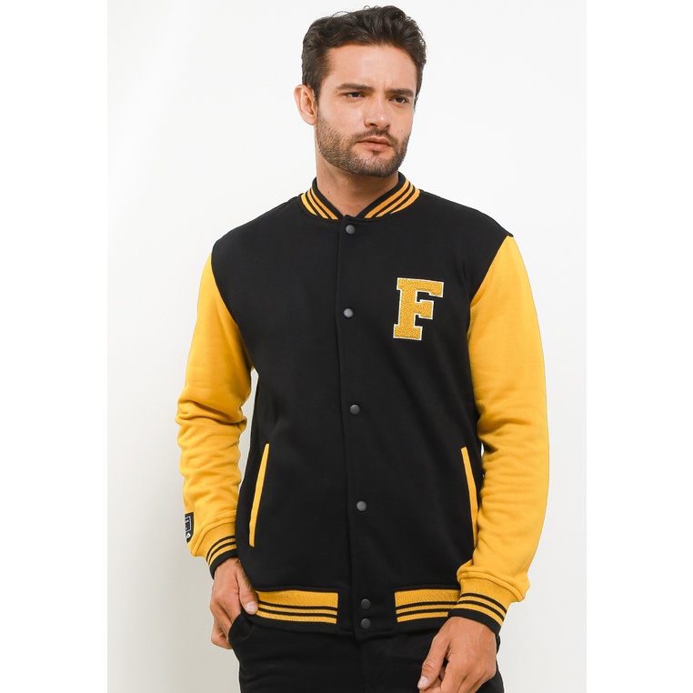 Jual FILA Jaket Varsity Pria Phile - Black | Shopee Indonesia