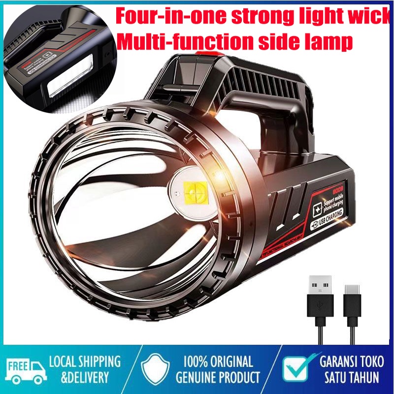 Jual Senter LED Super Terang jumbo Multifungsi 45W IPX4 Tahan air ...