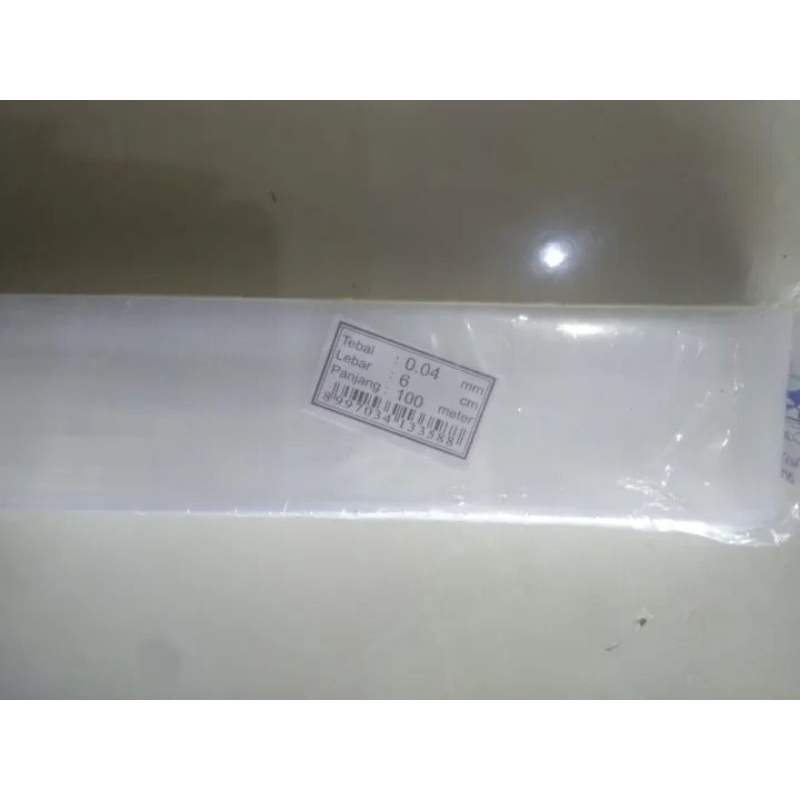 Jual Plastik roll jet PP tebal 0,04mm lebar 6cm panjang 100 meter ...