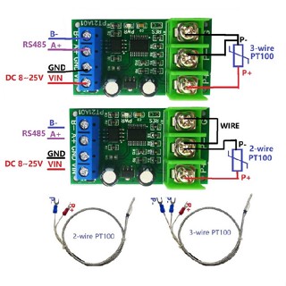 Jual RTD PT100 Transmitter RS485 Modbus RTD Modul Temperature Sensor ...