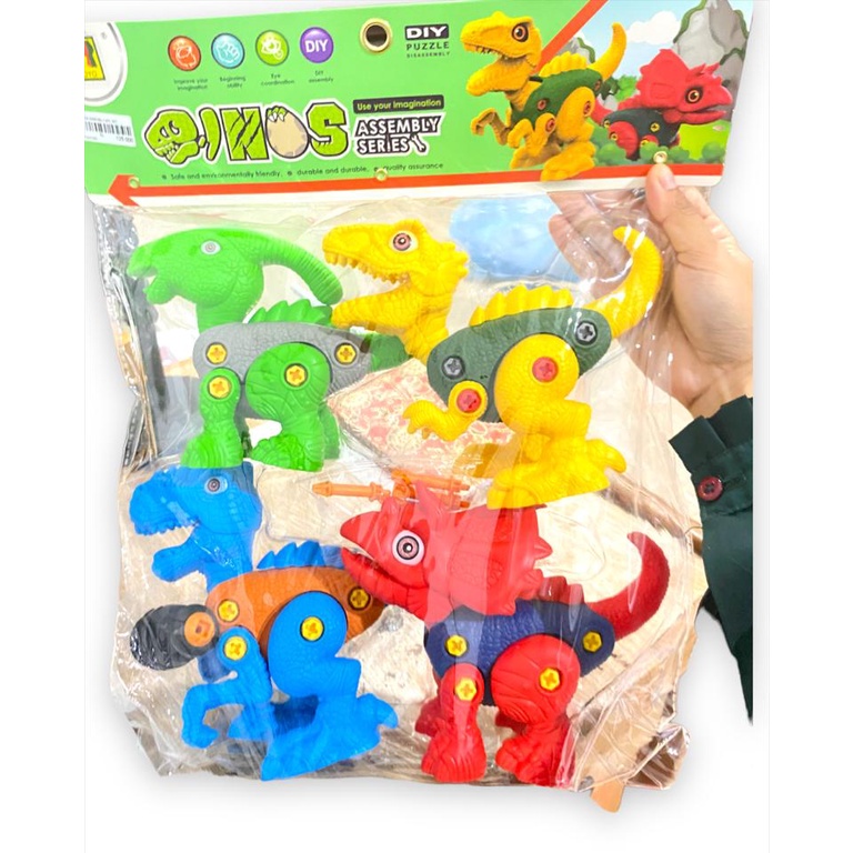 Jual Mainan DIY Edukatif Mekanik Dinosuarus 4 pcs / Mainan Bongkar ...