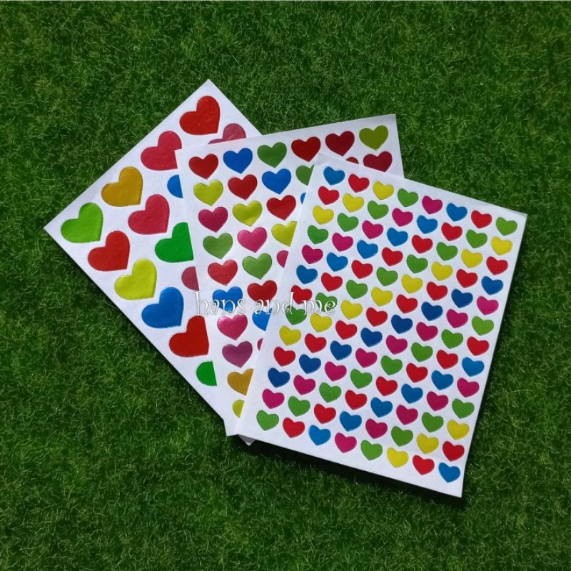Jual Sticker Stiker Hati Mini Warna Warni | Shopee Indonesia