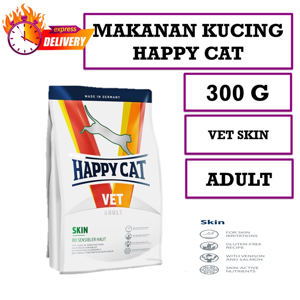 Jual Makanan Kucing Happy cat Vet Skin Protect kemasan 300gr | Happycat ...