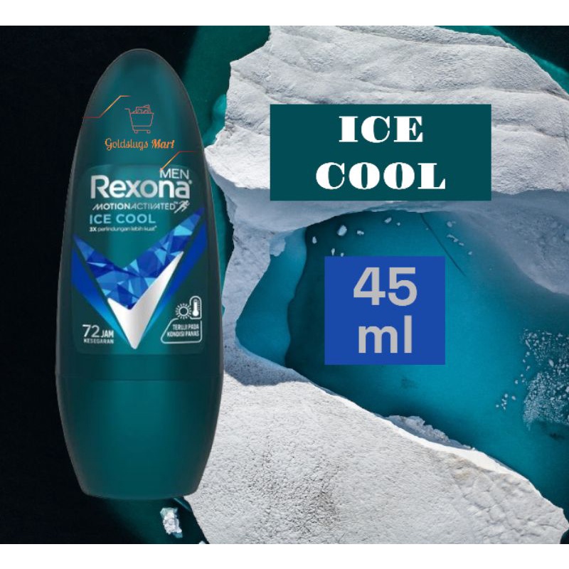 Jual GS Rexona Deodorant Roll On Men Ice Cool 45ml / Antiperspirant Deodorant | Shopee Indonesia