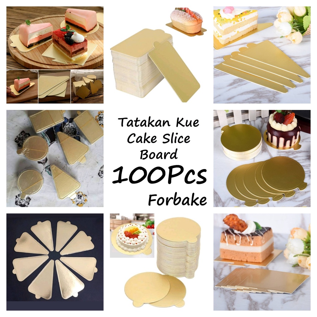 Jual Tatakan Alas Kue Mini Cake Board Slice Cake Kue Segitiga Persegi ...