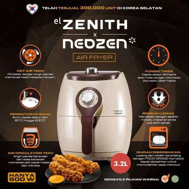 Jual Neozen Elzenith Air Fryer | Shopee Indonesia