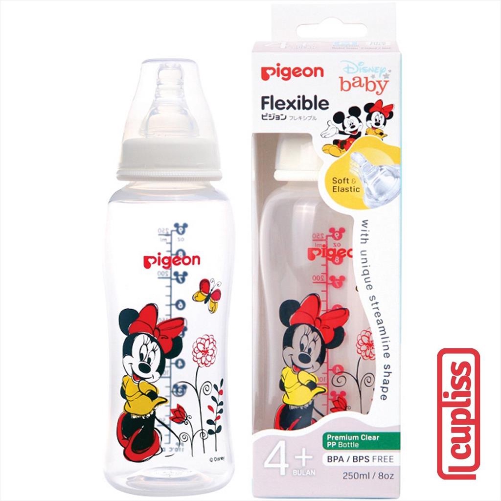 Jual PIGEON Bottle PP Clear Slim Streamline 250 ml Minnie Flexible Botol | Shopee Indonesia