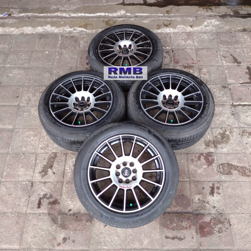 Jual VELG MOBIL SEKEN BEKAS MODEL RALLY RING 16 + BAN 205 55 R16 JAZZ ...