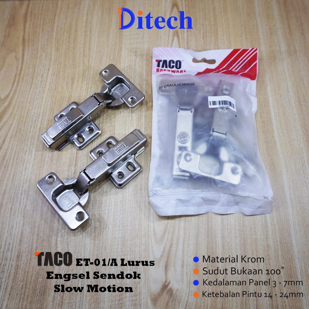 Jual TACO Engsel Sendok ET-01 SLOWMOTION // Engsel Pintu Lemari Slow ...