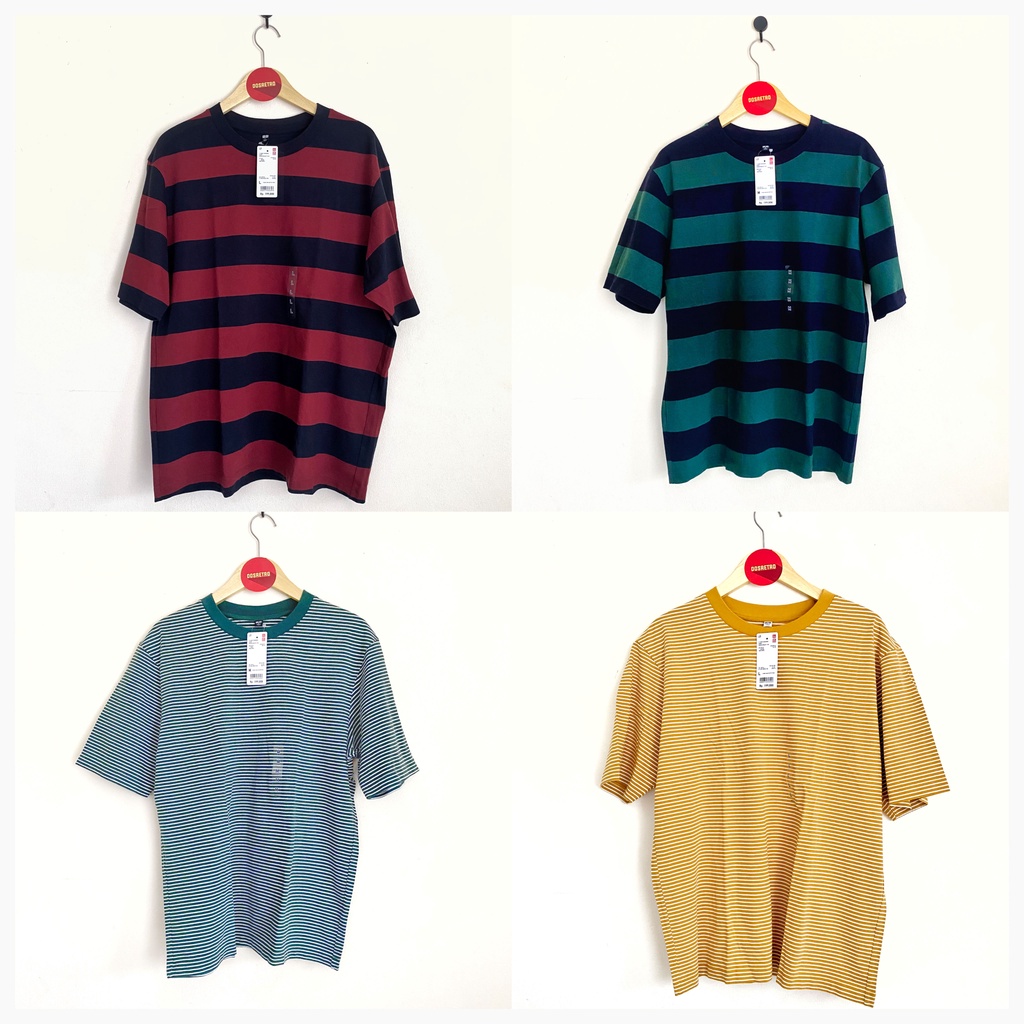 Jual T-Shirt Kaos Oversize Garis Original Uniqlo Ready Stock SALE ...