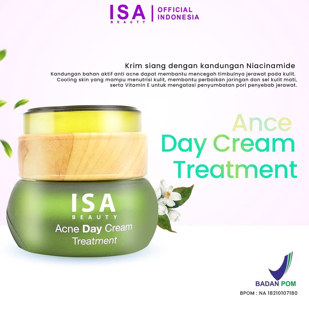 Jual ISA Beauty Acne Day Cream Treatment 20gr Krim Wajah Siang Wajah ...