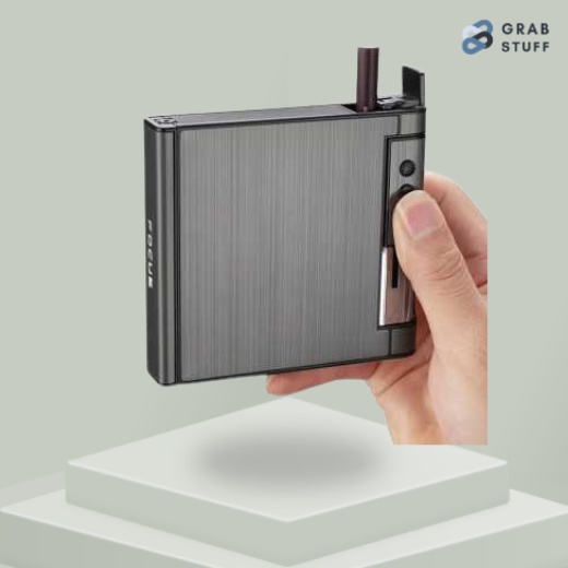 Jual Kotak Rokok Aluminium 20 Slot Anti Lembap dengan Korek Gas ...