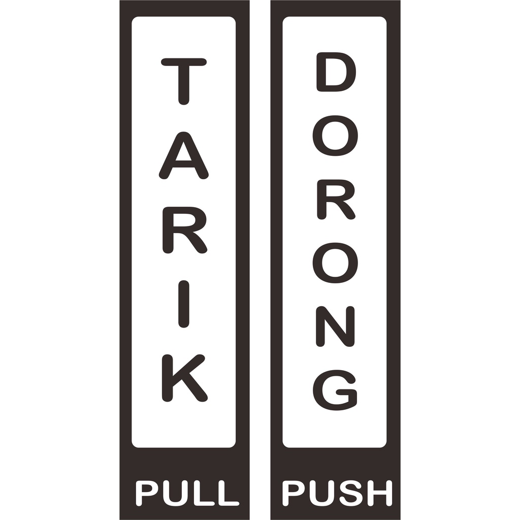 Jual Akrilik / Stiker Pintu Tarik Dorong Putih | Shopee Indonesia