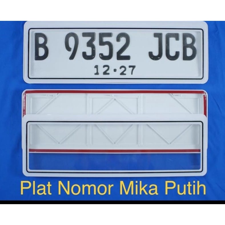 Jual TBL Cover Plat Nomor Mobil Acrylik PUTIH Tempat Plat Nomor PUTIH ...
