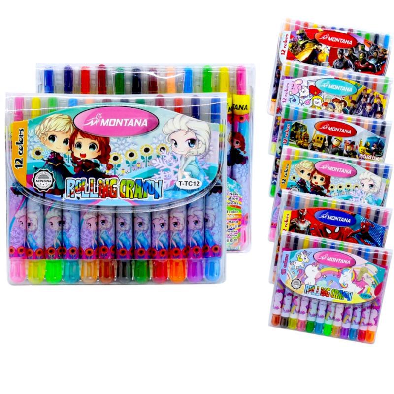Jual Crayon Putar Montana / Crayon 12 warna | Shopee Indonesia