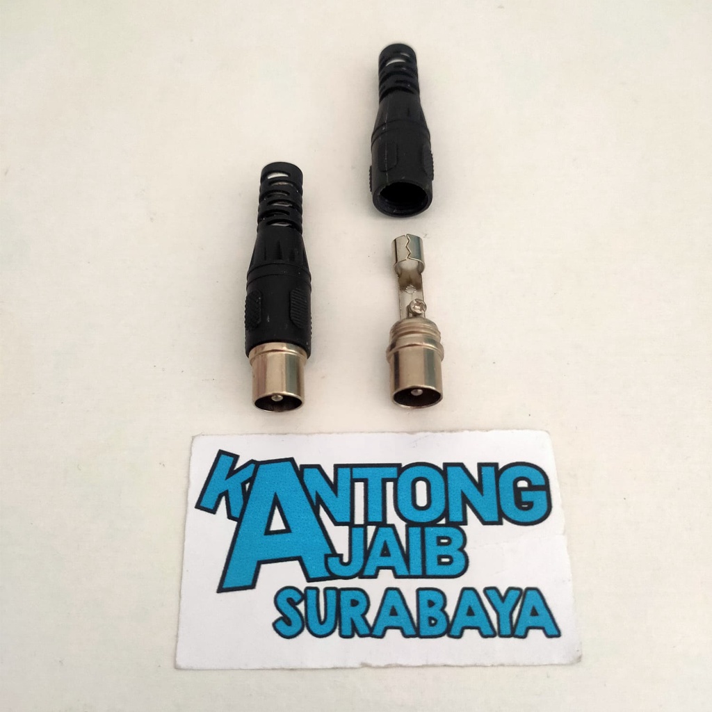 Jual Jack Antena TV PVC Ring Besi Colokan Antena TV Male Jack TV ...