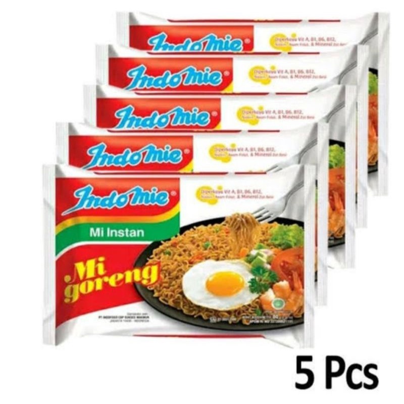 Jual Paket Indomie Goreng isi 5 pcs | Paket Mie Goreng isi 5 pcs ...