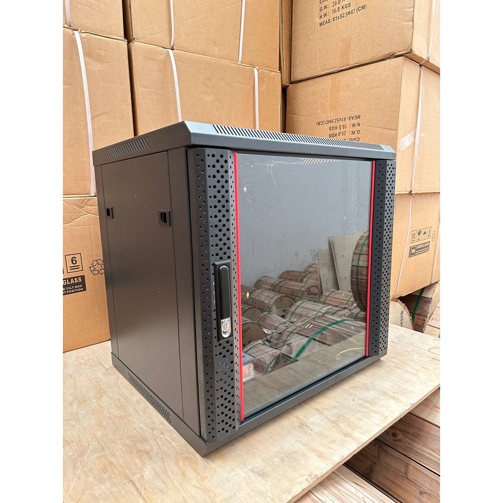 Jual wallmount rack 12U single door depth 500mm | Shopee Indonesia