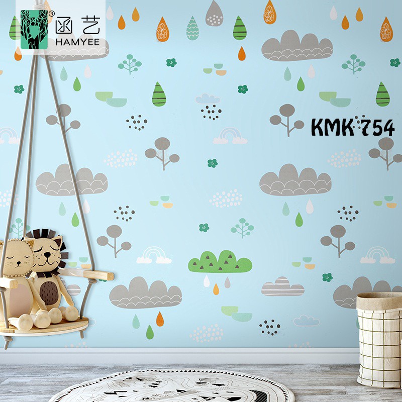 Jual LUCKY CAT - WALLPAPER DINDING ANAK KARTUN | STIKER DINDING KARTUN | WALLPAPER POLOS WARNA ...