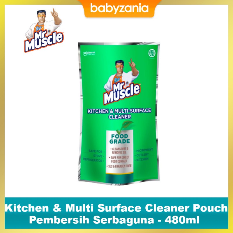 Jual Mr Muscle Kitchen & Multi Surface Cleaner Food Grade Pouch - 480 ...