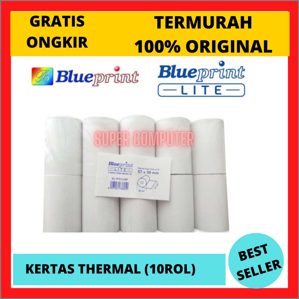 Jual S.C KERTAS THERMAL BLUEPRINT / KERTAS PRINTER BLUETOOTH | Shopee ...