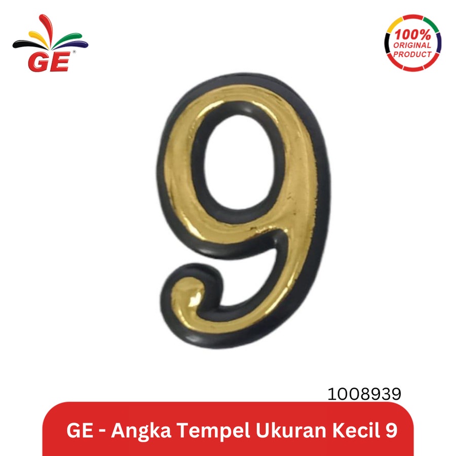Jual GE - Angka Tempel Ukuran Kecil 9 01008939 | Shopee Indonesia