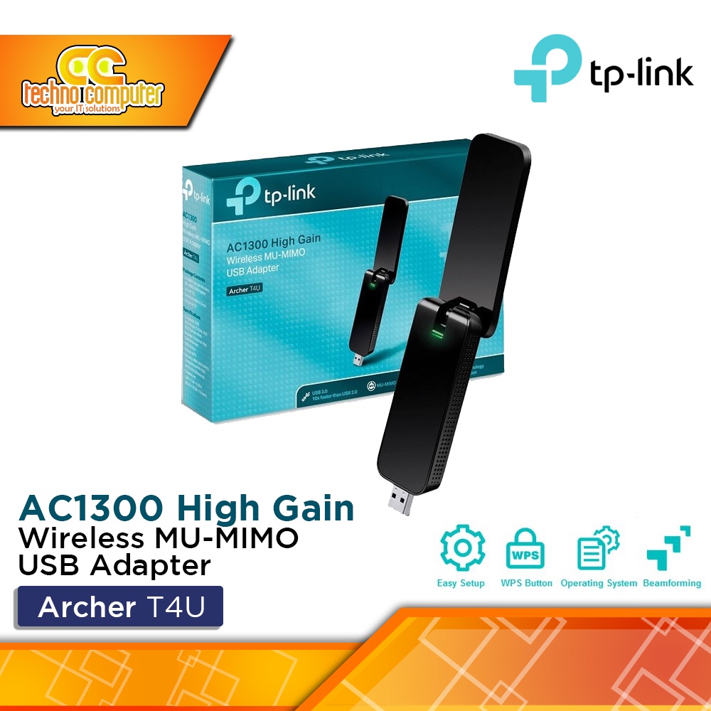 Jual USB WIFI TP-LINK Archer T4U AC1300 ver 3.20 Wireless Dual Band USB ...