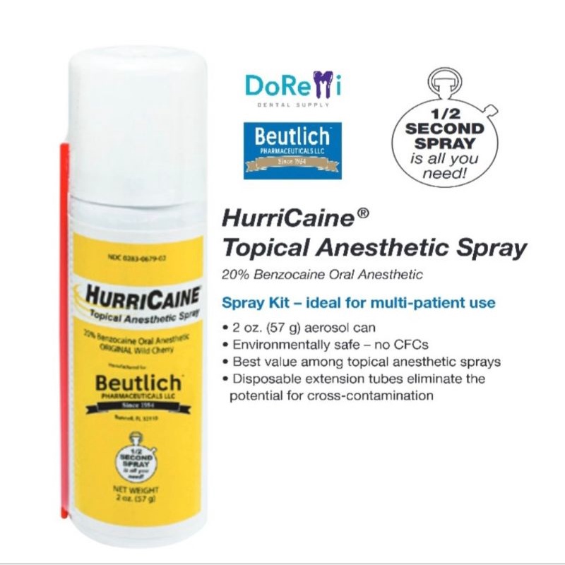 Jual Hurricaine Anastesi Spray / Xylonor Spray 1 Botol isi 50 ml - ED ...