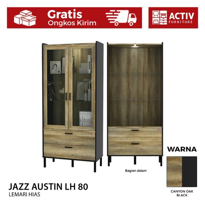 Jual Activ Lemari Hias Minimalis / Rak Kaca Display / JAZZ AUSTIN LH 80 ...