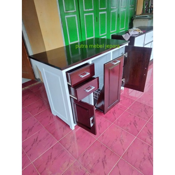 Jual meja mini bar kayu jati cat duco combinasi CUSTOM | Shopee Indonesia