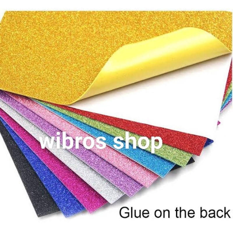 Jual Eva foam art glitter sticker papel goma Eva sparkling sticker ...